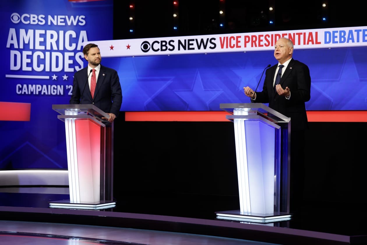 Walz and Vance argue policy at vice presidential debate between attacks on each other’s running ...
