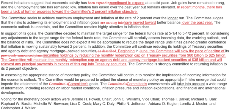 Here are all the changes in the latest Fed policy statement - MarketWatch