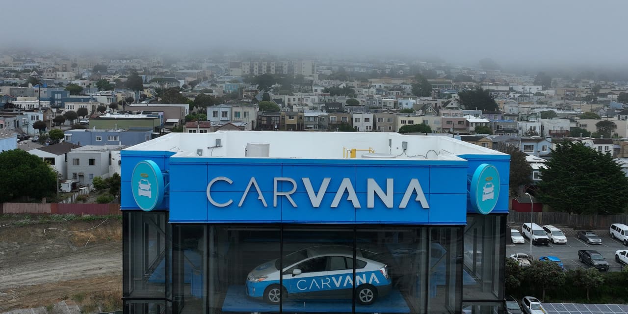 Carvana’s stock rallies more than 30% on surprise profit for used-car ...