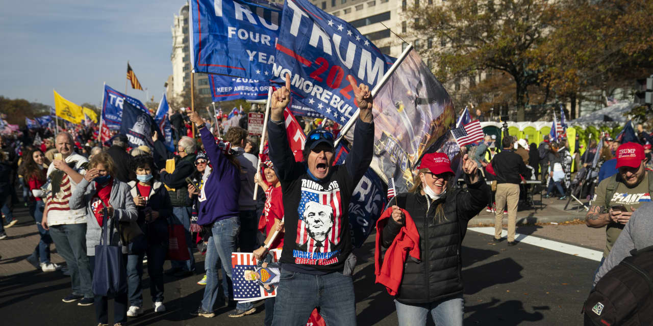 ‘Million MAGA March’ to protest election appears to draw thousands ...