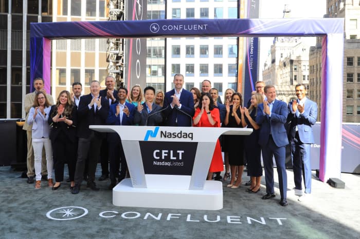 Confluent stock closes 25% higher than pricing on first day of trade ...