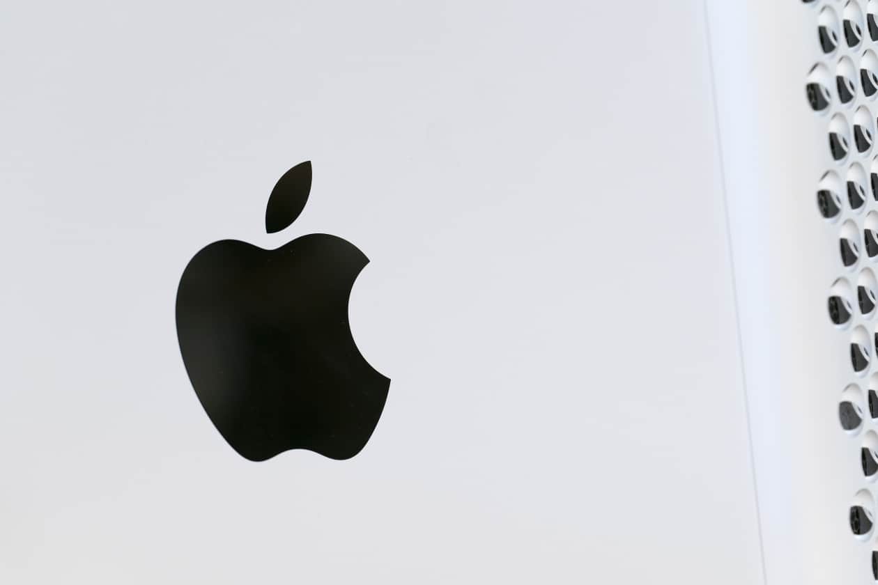 White Iphone Logo