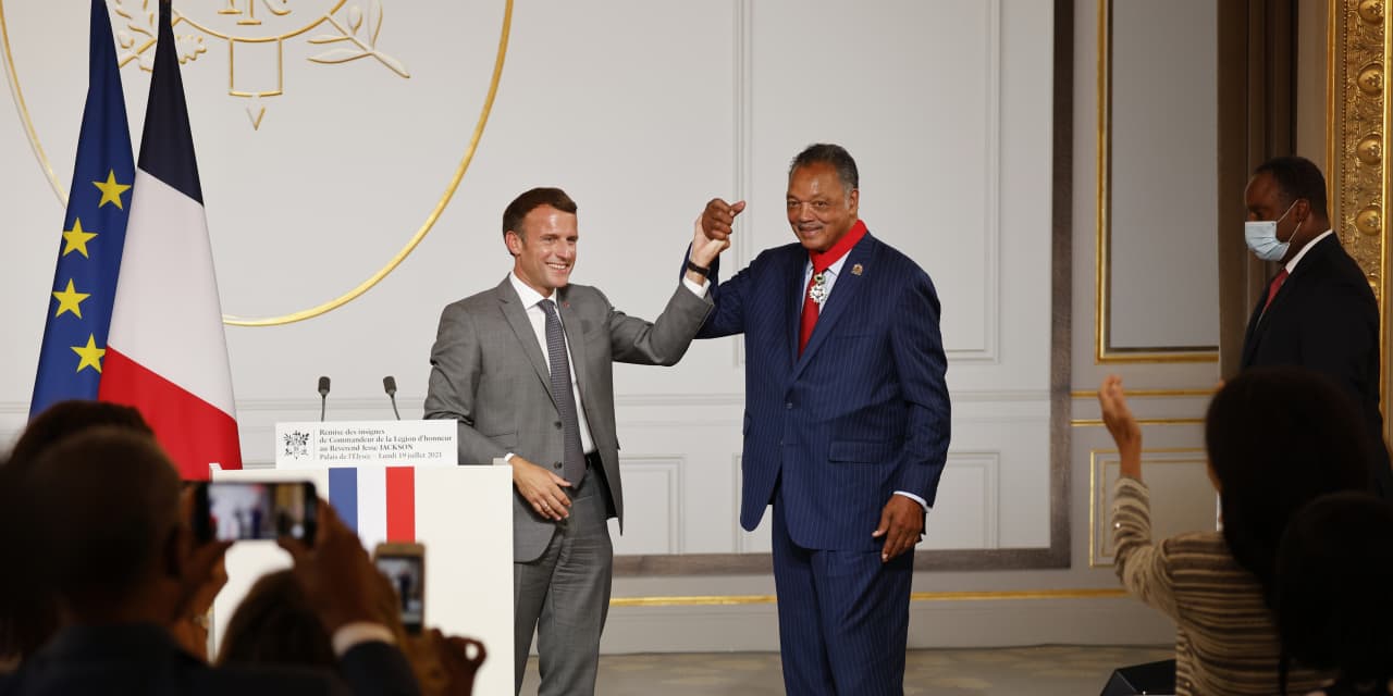 Emmanuel Macron calls Jesse Jackson ‘a brother to us’ as he awards him ...