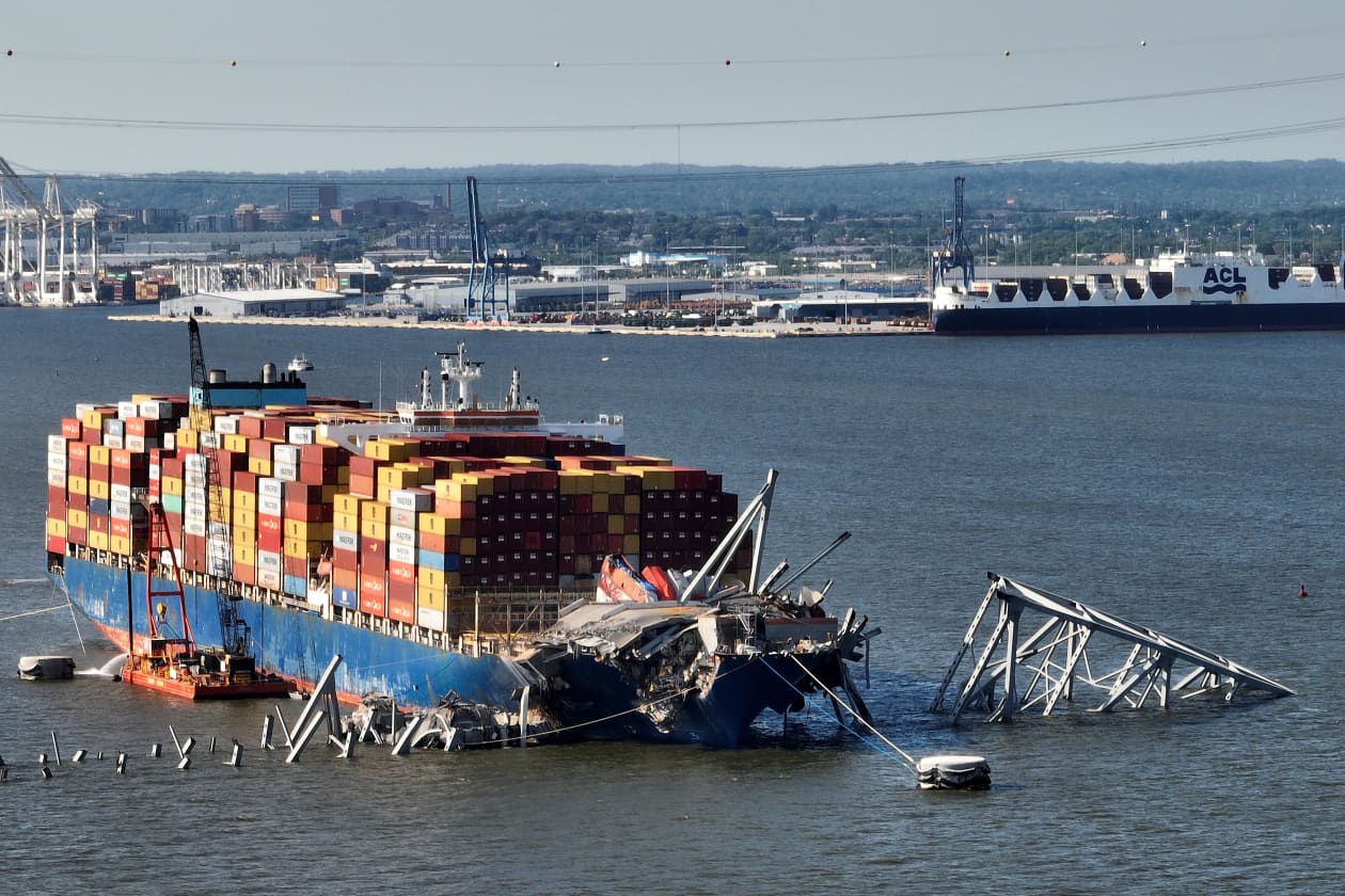 Ship that caused Baltimore bridge collapse is being refloated and moved - MarketWatch