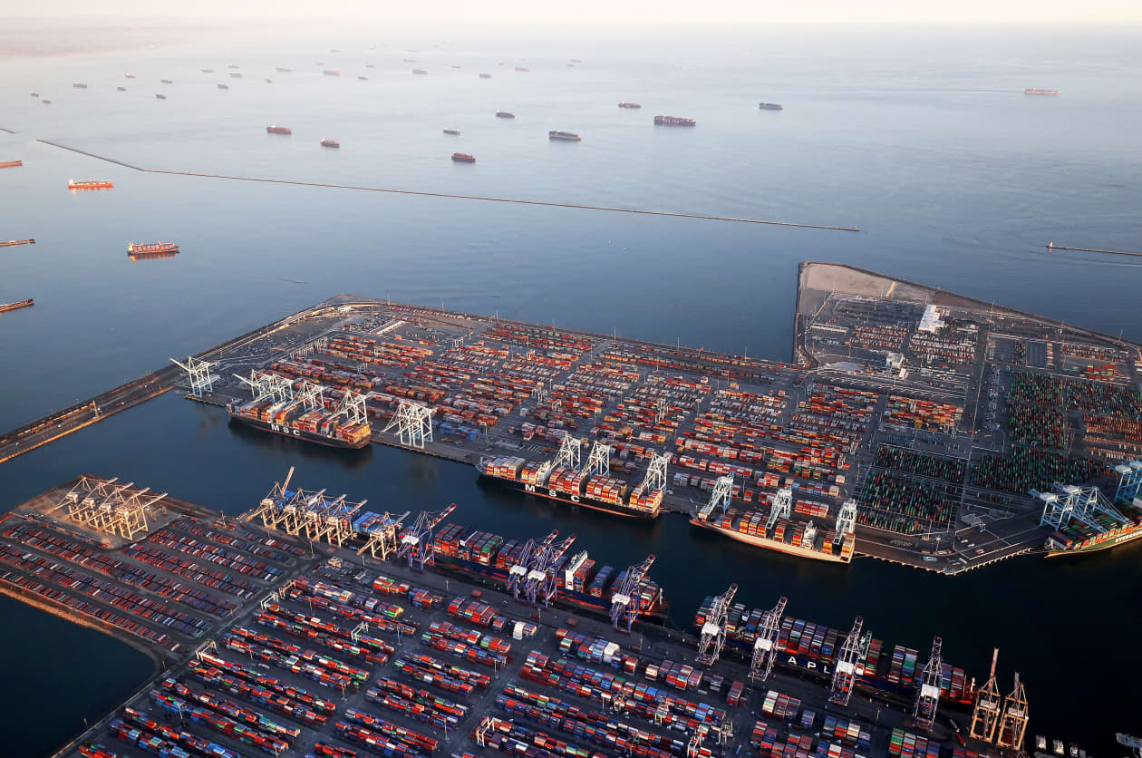 After 2 years, container-ship backlog at Southern California ports is ...