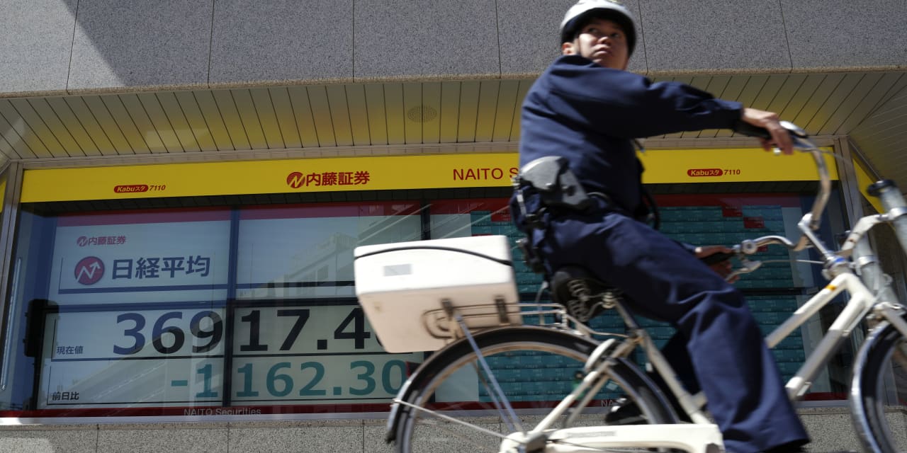 Asian markets fall as Mideast tensions flare, but off worst levels ...