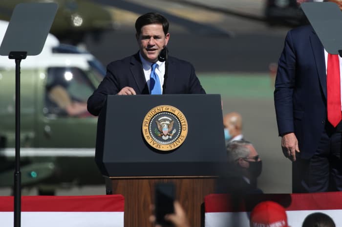 Arizona's Republican governor Ducey won't challenge Senate Democrat ...