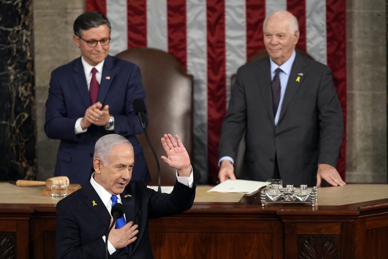 Netanyahu defends war in Gaza with fiery speech to Congress, but sparks ...