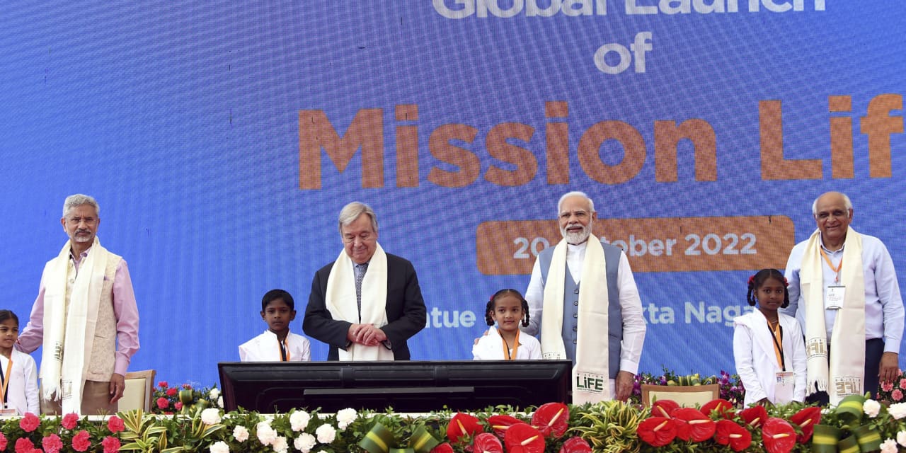 U.N. chief and Indian prime minister jointly launch climate action ...