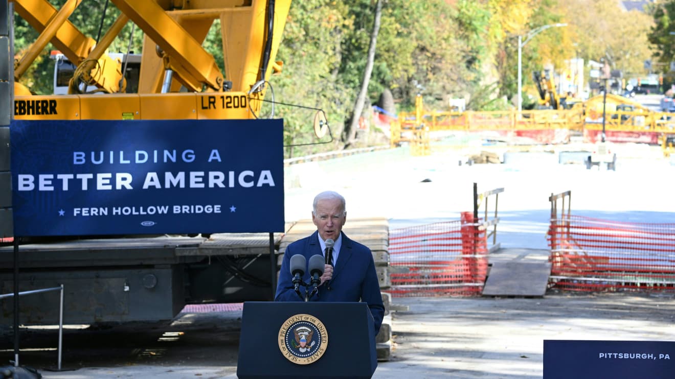 Biden infrastructure czar says photo op by rebuilt bridge shows ...