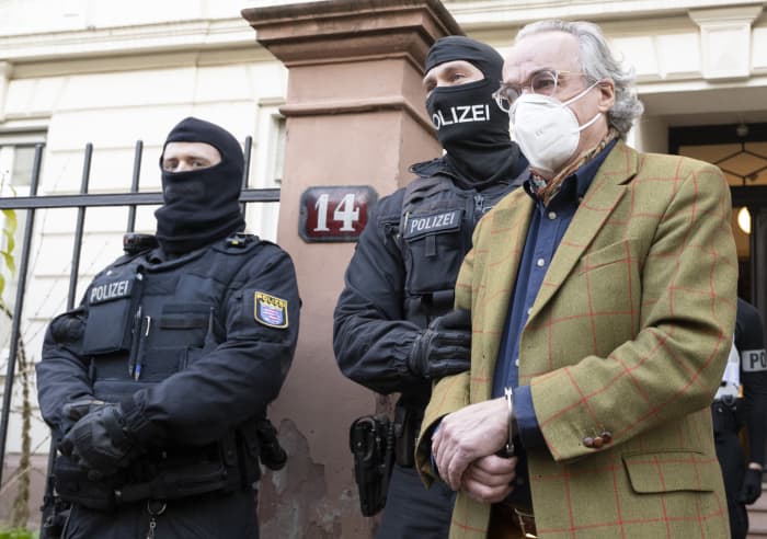 German police arrest 25 on suspicion of an armed coup led by suspected far-right extremists ...