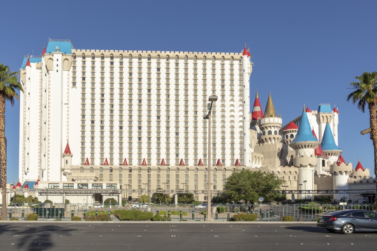 Excalibur Hotel Las Vegas Daytime Excalibur Hotel New Stock Photo