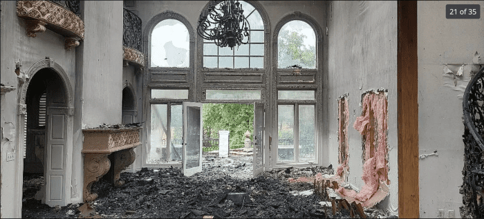 Mansion destroyed by fire last year and listed on Zillow was off the ...