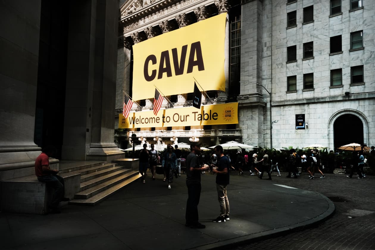 Cava’s stock rockets, as CEO sees people eating food they like again ...