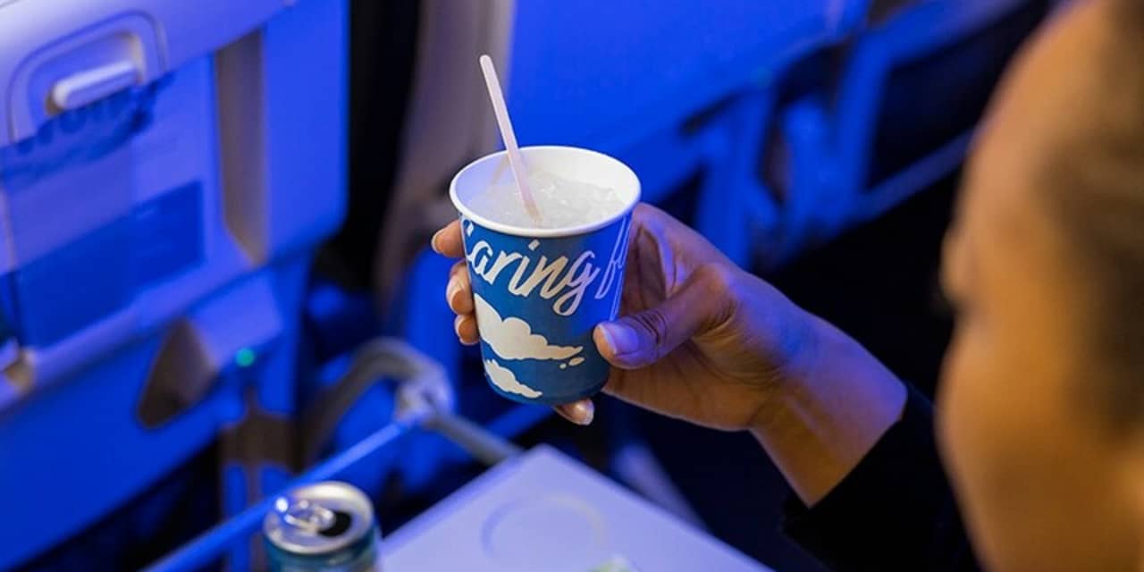 Alaska Airlines will serve your chardonnay in a paper cup, as the first ...