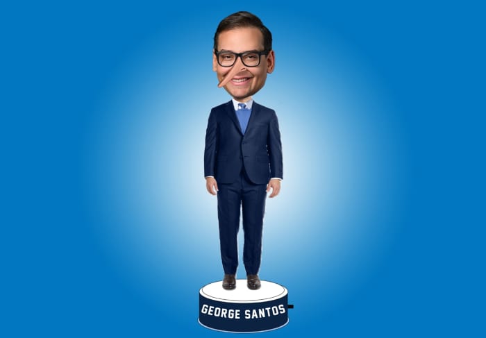 There's a George Santos bobblehead with a Pinocchio nose — and that's ...