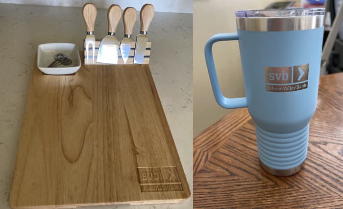 SVB swag, like this fleece jacket, is selling for up to $1,000 on eBay ...