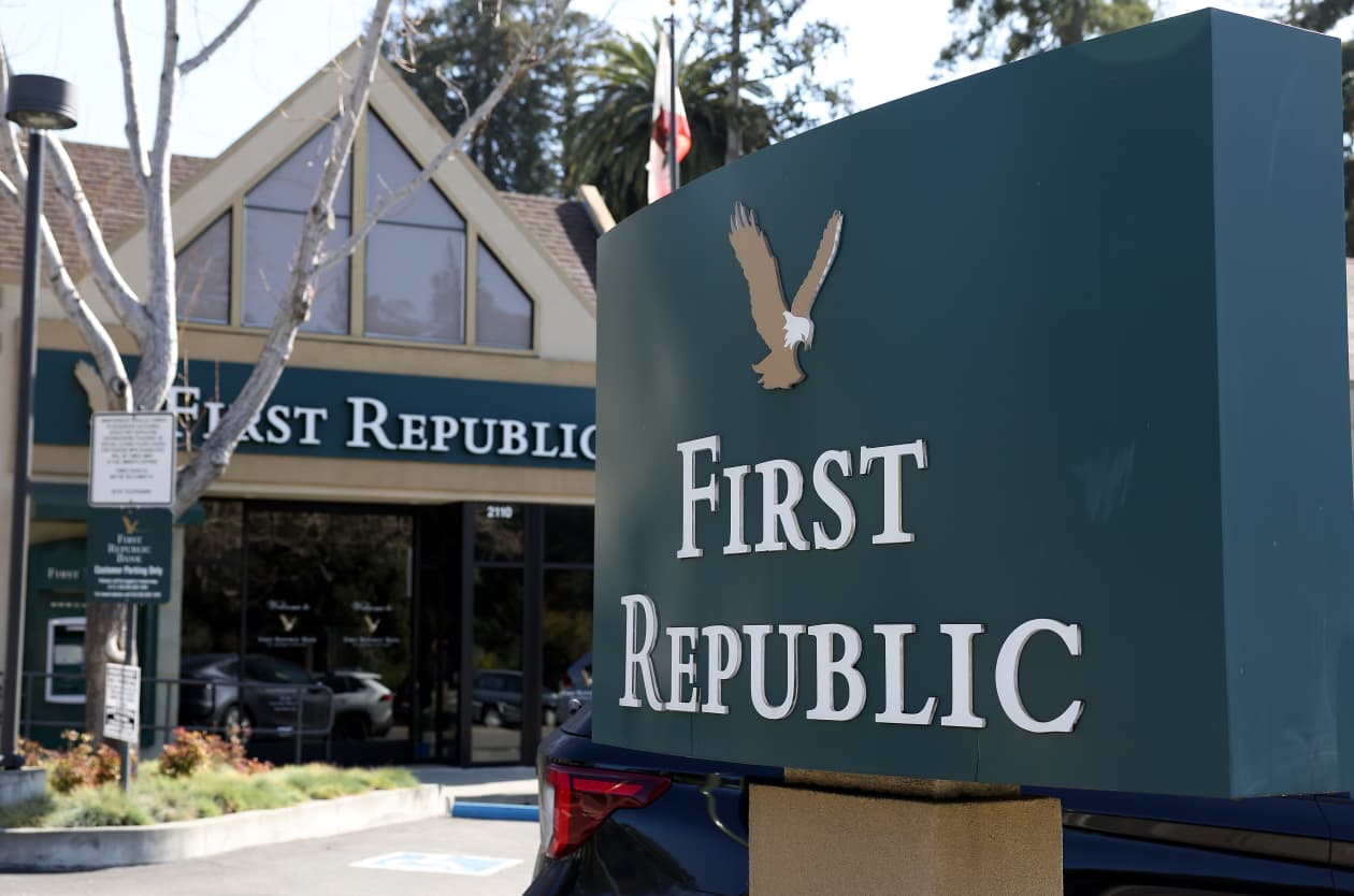 First Republic stock rocked after credit rating slashed by another ...