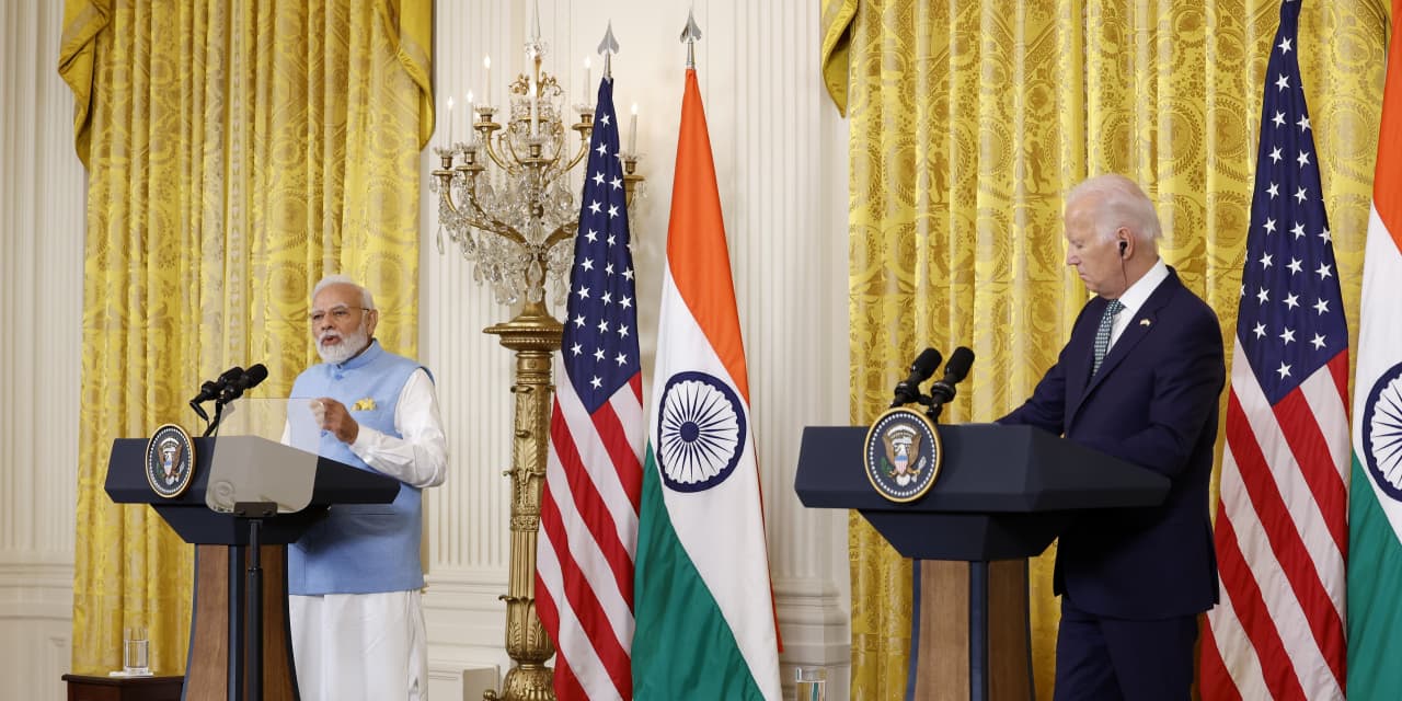 Jet engine, drone deals unveiled as Biden meets India’s Modi - MarketWatch