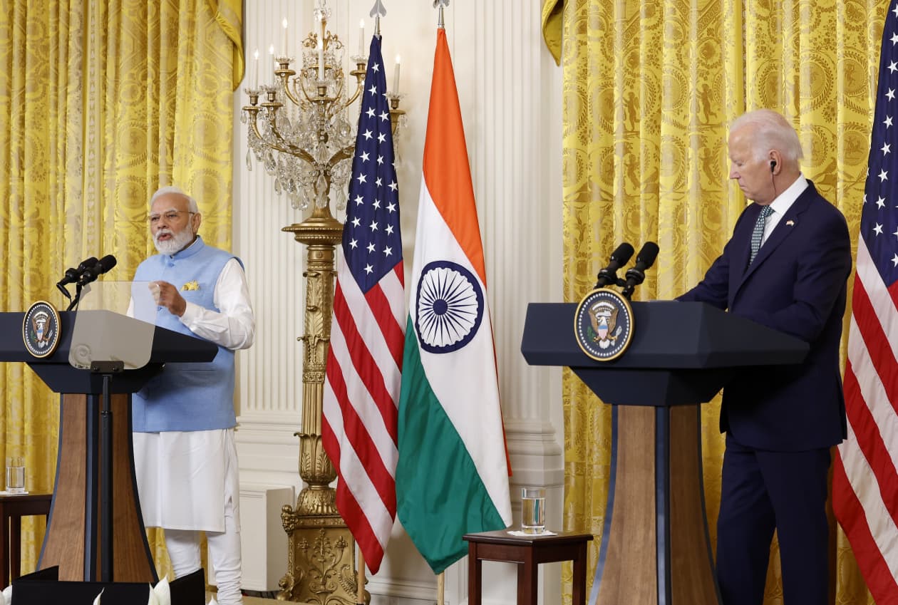 Jet engine, drone deals unveiled as Biden meets India’s Modi - MarketWatch