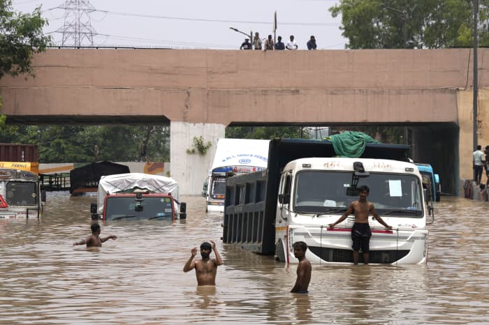 Record monsoon rains have killed more than 100 people in northern India ...