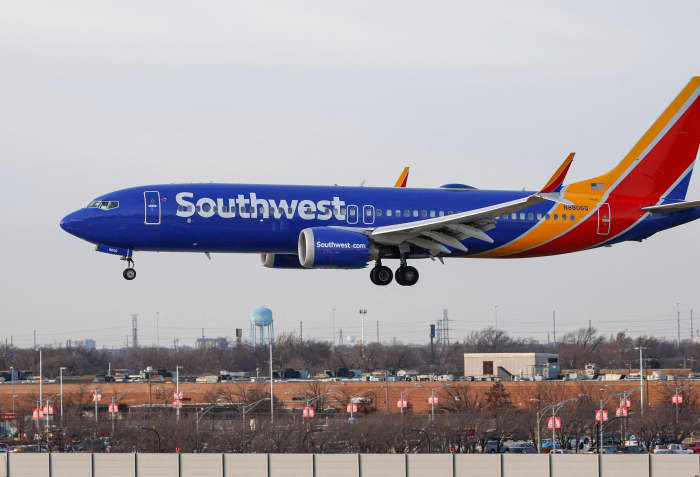 Southwest Airlines' stock slides more than 8% as airline's revenue has ...