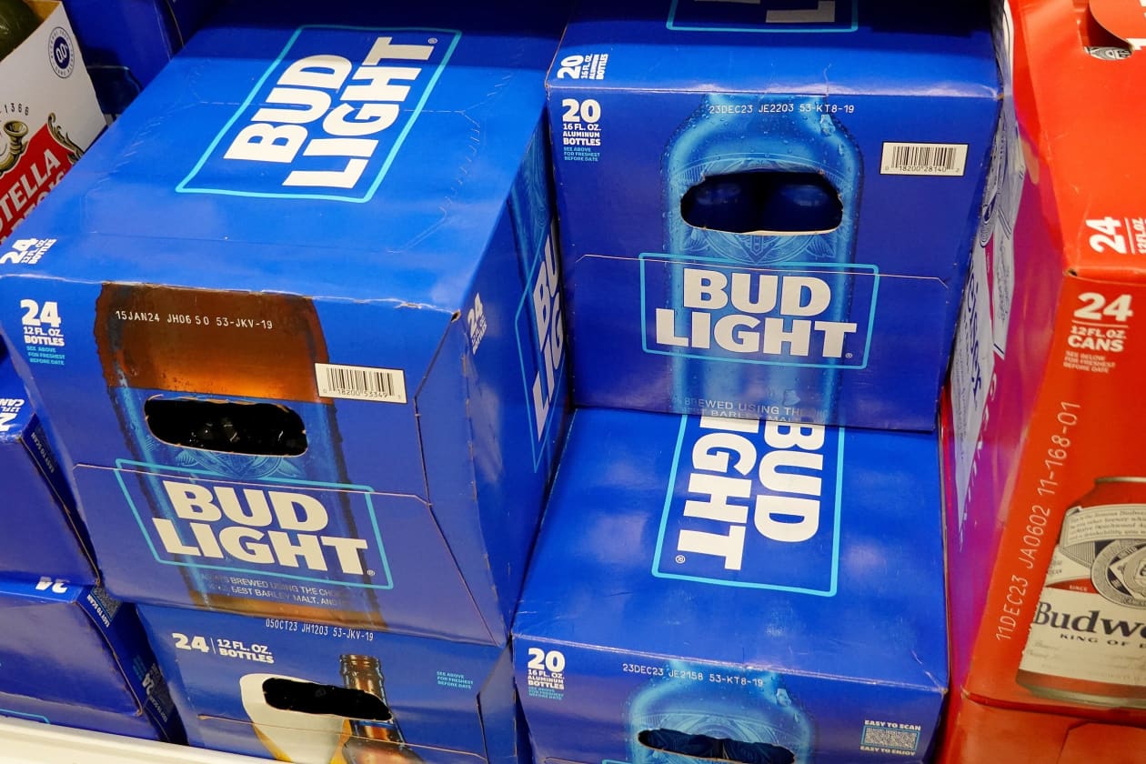 Anheuser-Busch InBev stock rises as Trump says Bud Light maker should get second chance ...