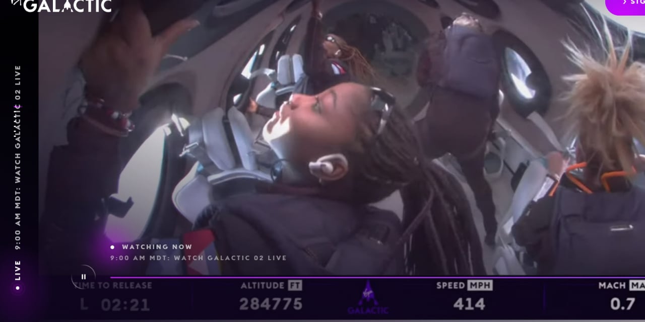 Virgin Galactic makes its first private spaceflight, taking 18-year-old ...