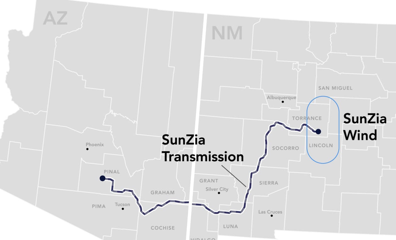 SunZia wind-power transmission line in Southwest could carry more ...