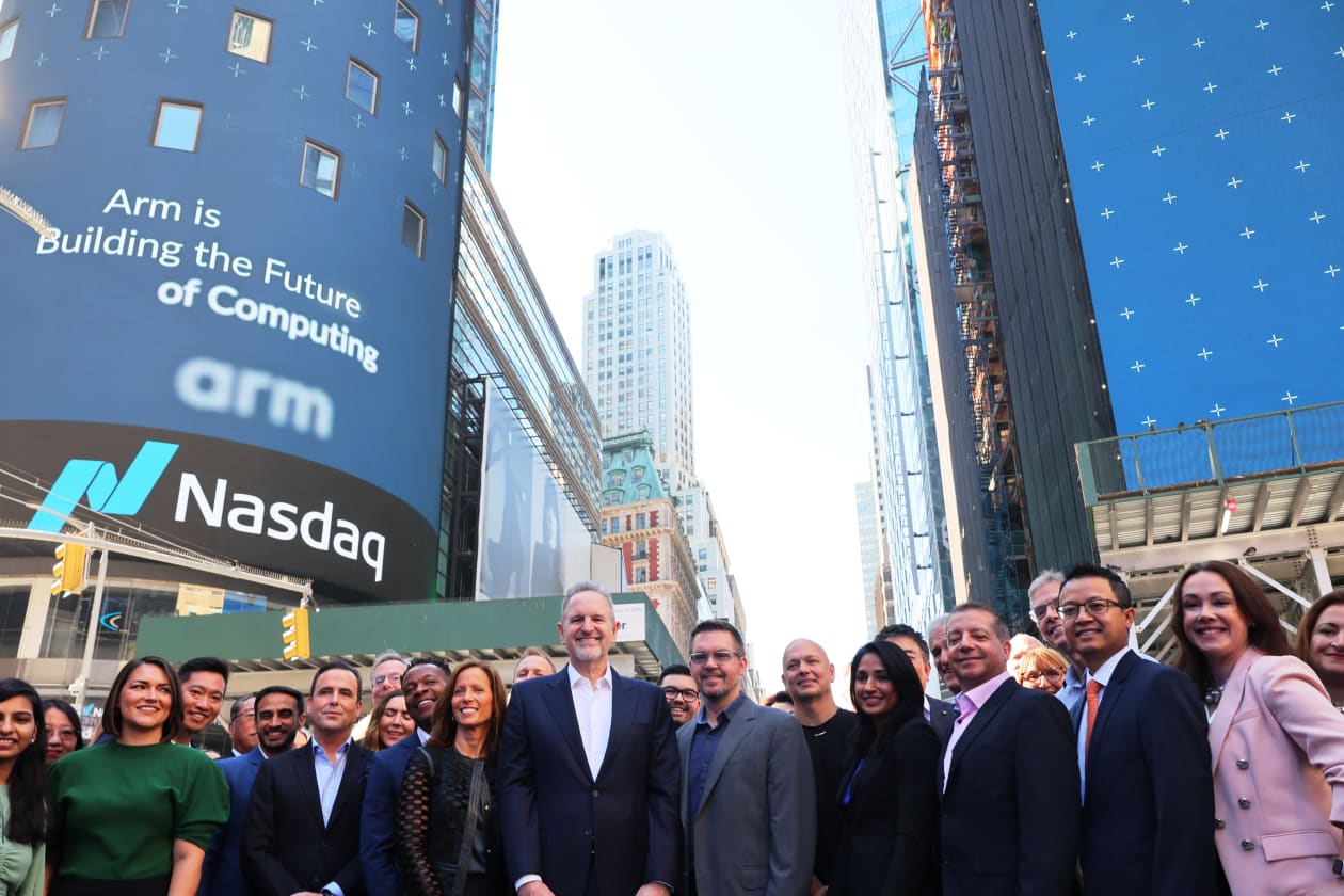 Arm stock soars 20% as chip maker sees ‘signs of recovery’ in its ...