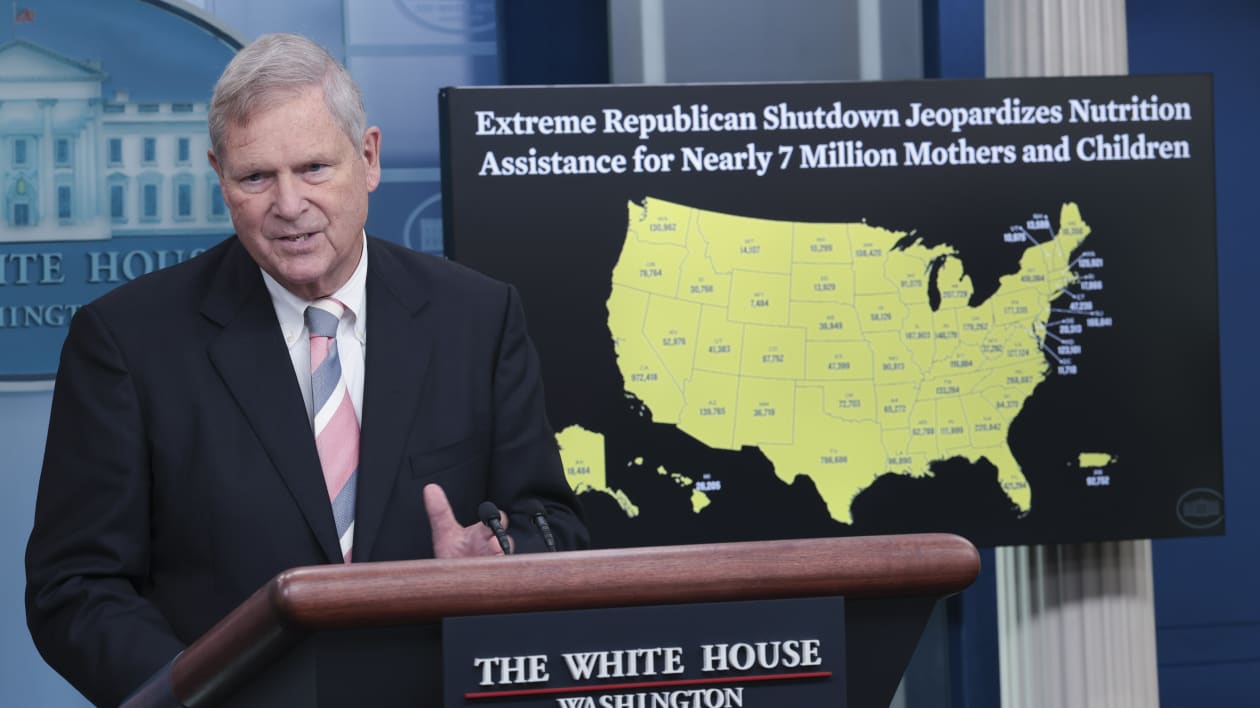 Government shutdown would halt food benefits for nearly 7 million mothers and infants, Biden ...