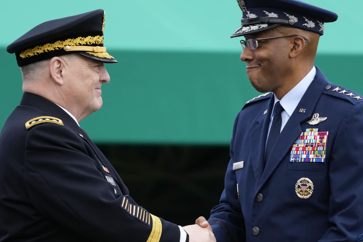 Joint Chiefs of Staff chair Mark Milley’s farewell address features ...