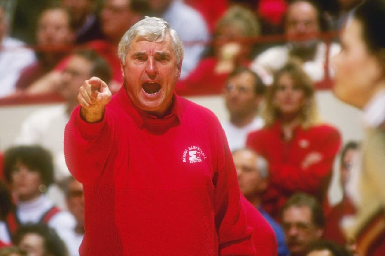 Bob Knight, Indiana’s legendary and temperamental basketball coach ...