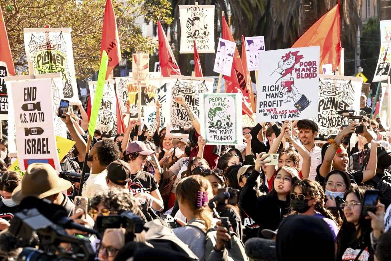 Protesters take to the streets in San Francisco as APEC summit kicks ...